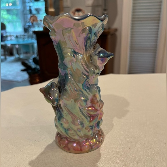 Vintage | Accents | Vintage Dolphin Ocean Wave Lusterware Vase Euc ...